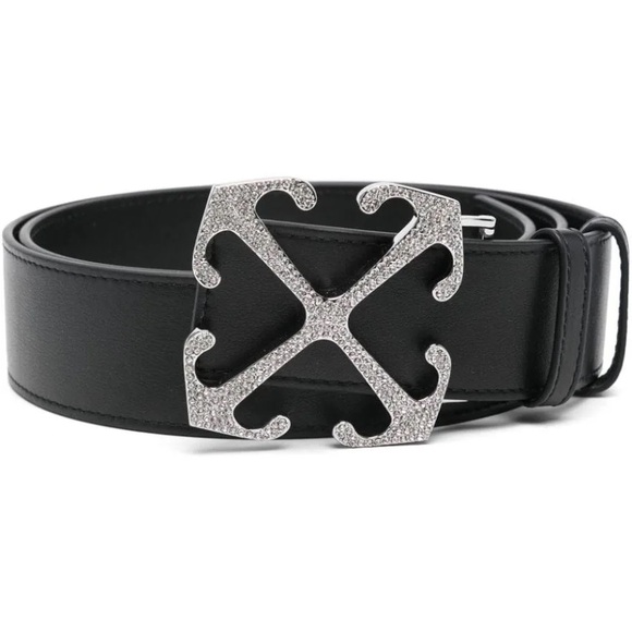 Off-White | Accessories | Offwhite Arrows Belt With Crystals Black ...